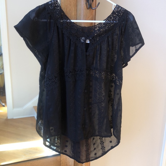 Allie Rose | Tops | Allie Rose Black Lace Blouse | Poshmark